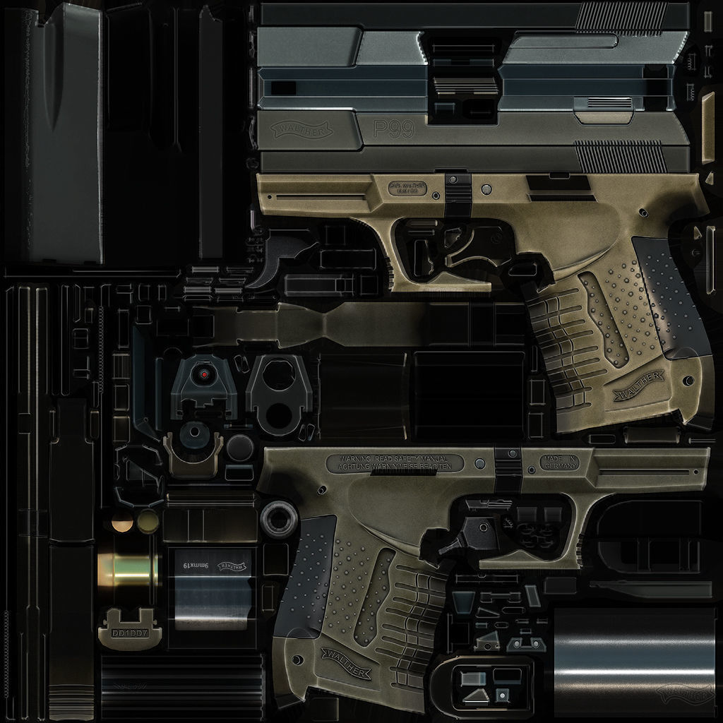 3D model Walther P99 - Game mesh VR / AR / low-poly | CGTrader