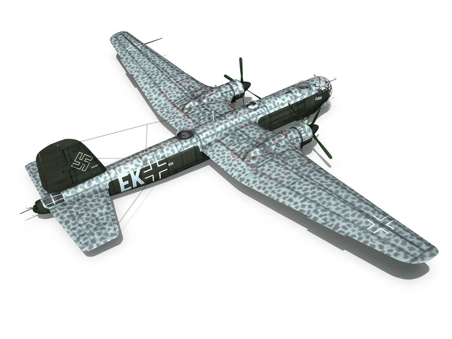 Heinkel He-177 - Greif - 6NEK 3D model | CGTrader