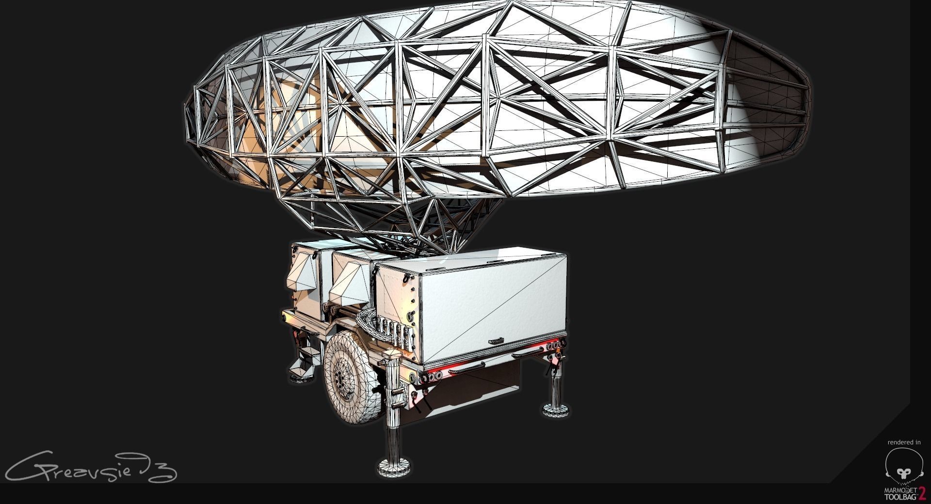 3D model Low Poly PBR Sentinel Radar - Bundle VR / AR / low-poly | CGTrader