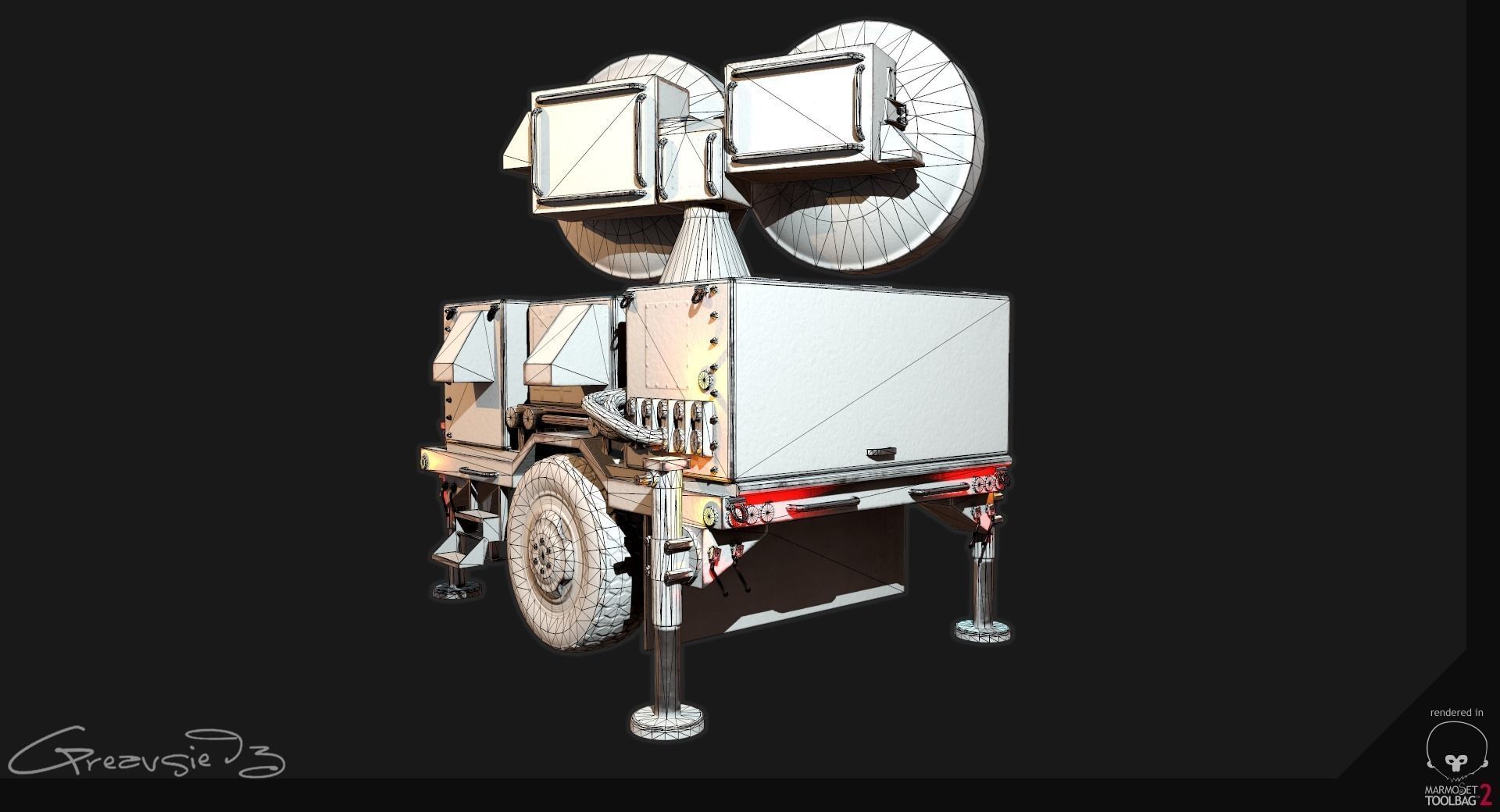3D model Low Poly PBR Sentinel Radar - Bundle VR / AR / low-poly | CGTrader