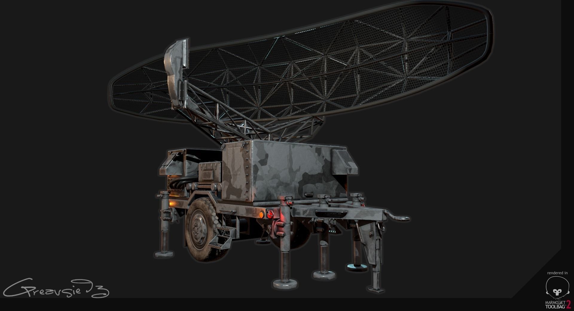 3D model Low Poly PBR Sentinel Radar - Bundle VR / AR / low-poly | CGTrader