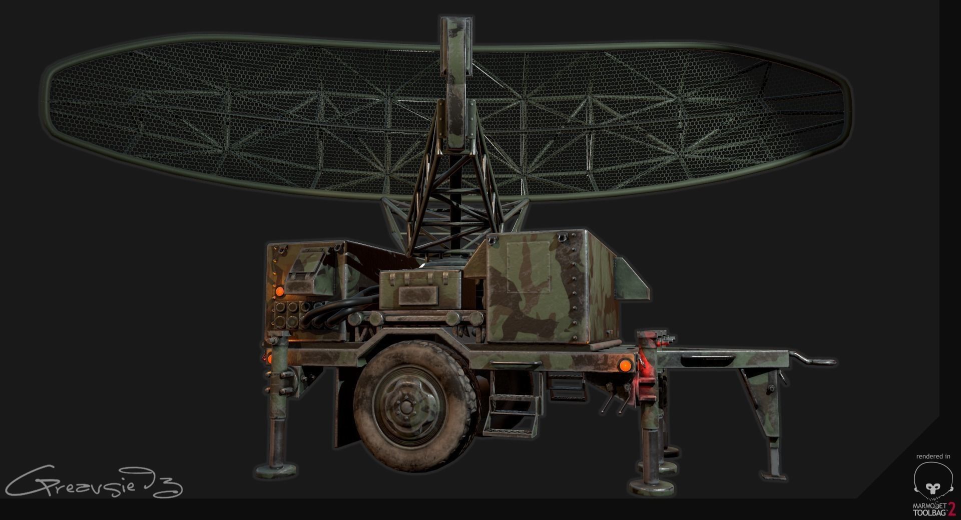 3D model Low Poly PBR Sentinel Radar - Bundle VR / AR / low-poly | CGTrader