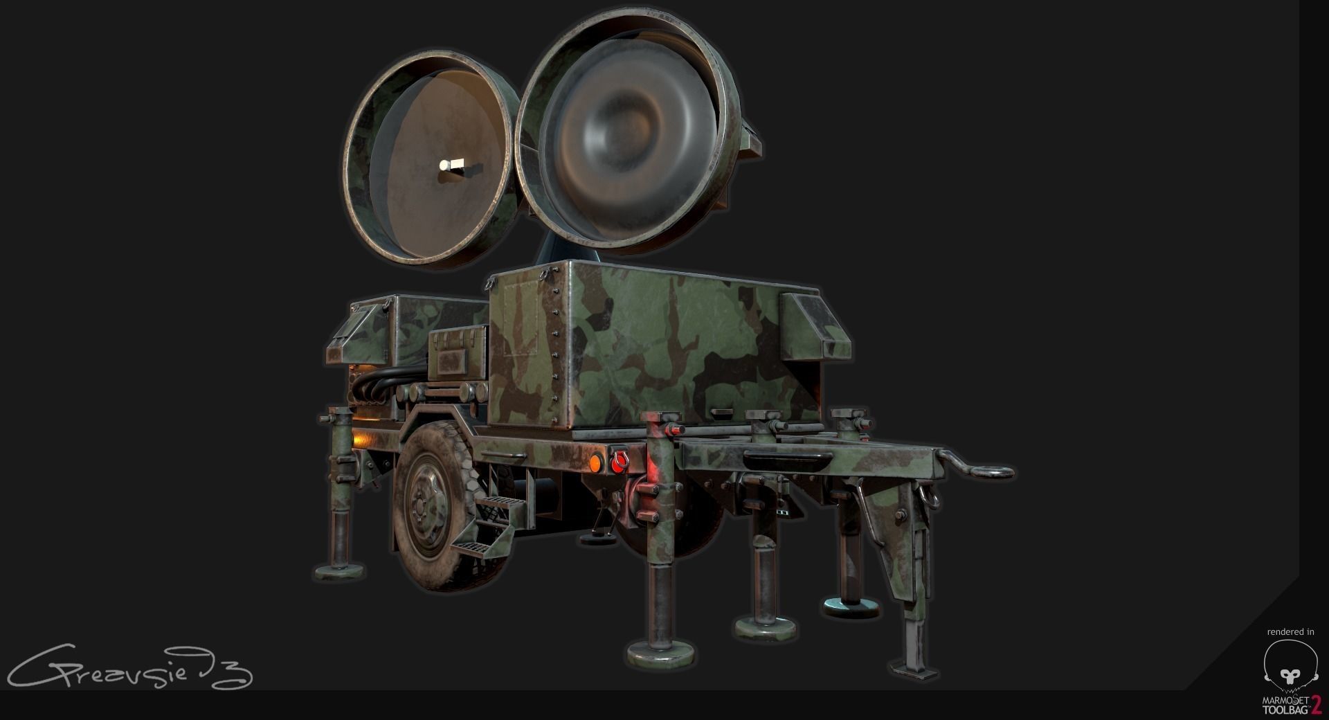 3D model Low Poly PBR Sentinel Radar - Bundle VR / AR / low-poly | CGTrader