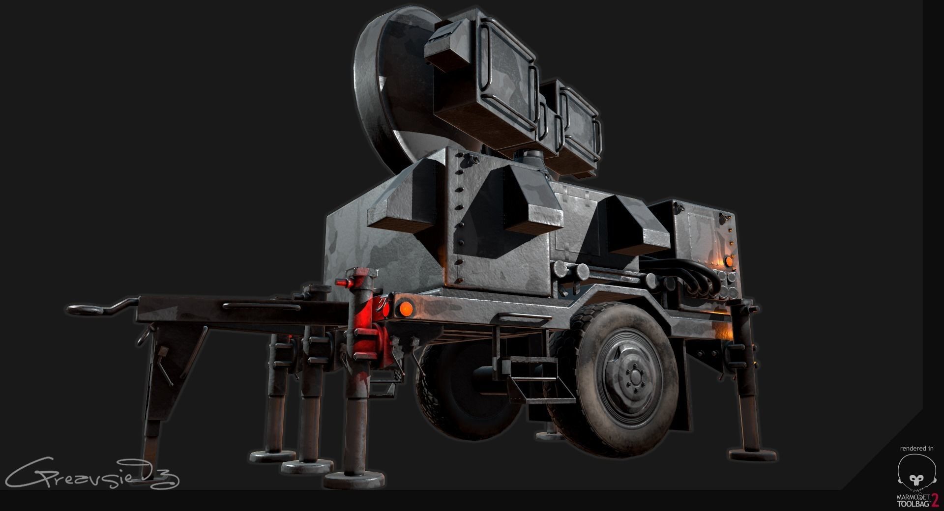 3D model Low Poly PBR Sentinel Radar - Bundle VR / AR / low-poly | CGTrader