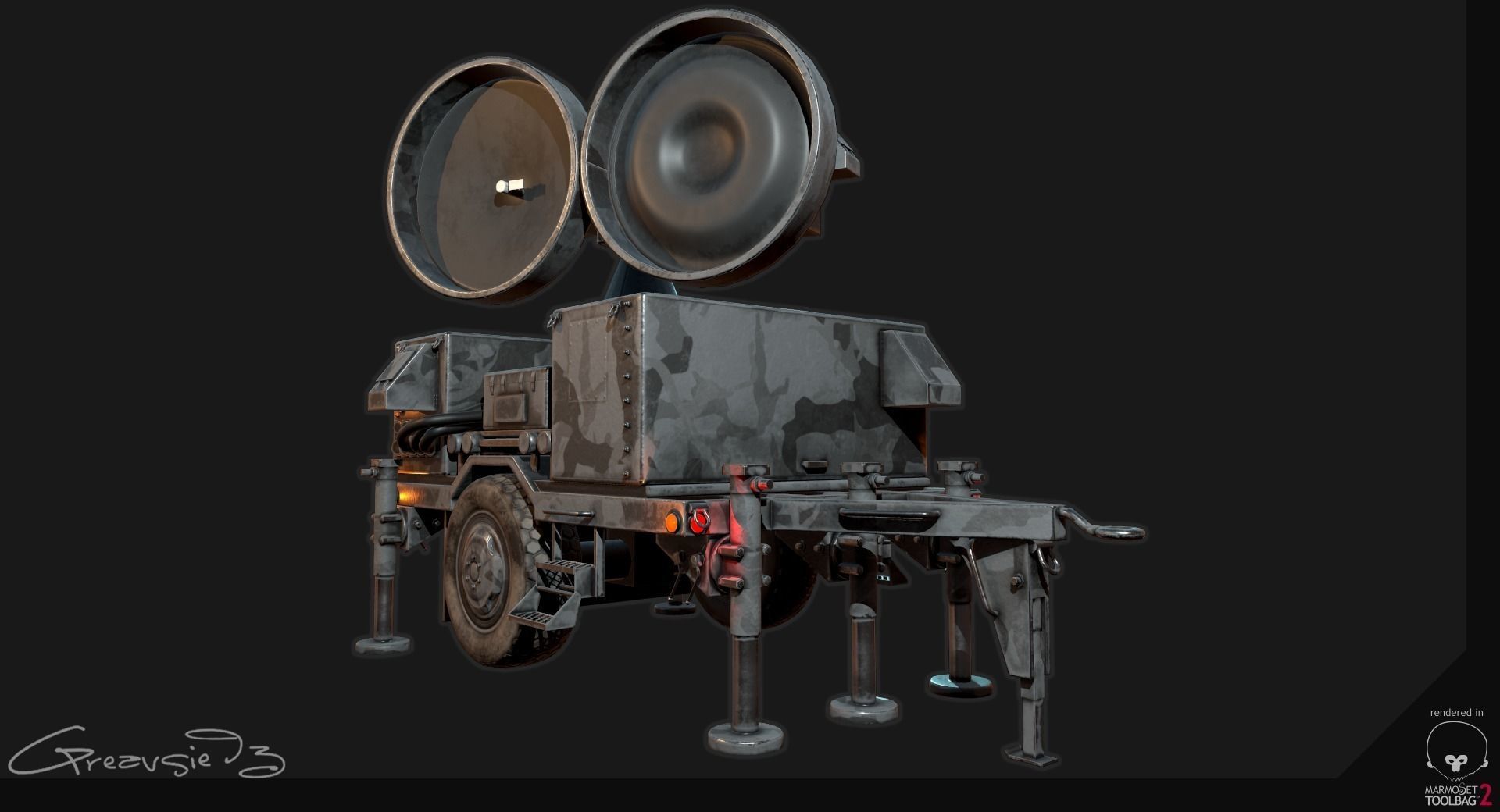 3D model Low Poly PBR Sentinel Radar - Bundle VR / AR / low-poly | CGTrader