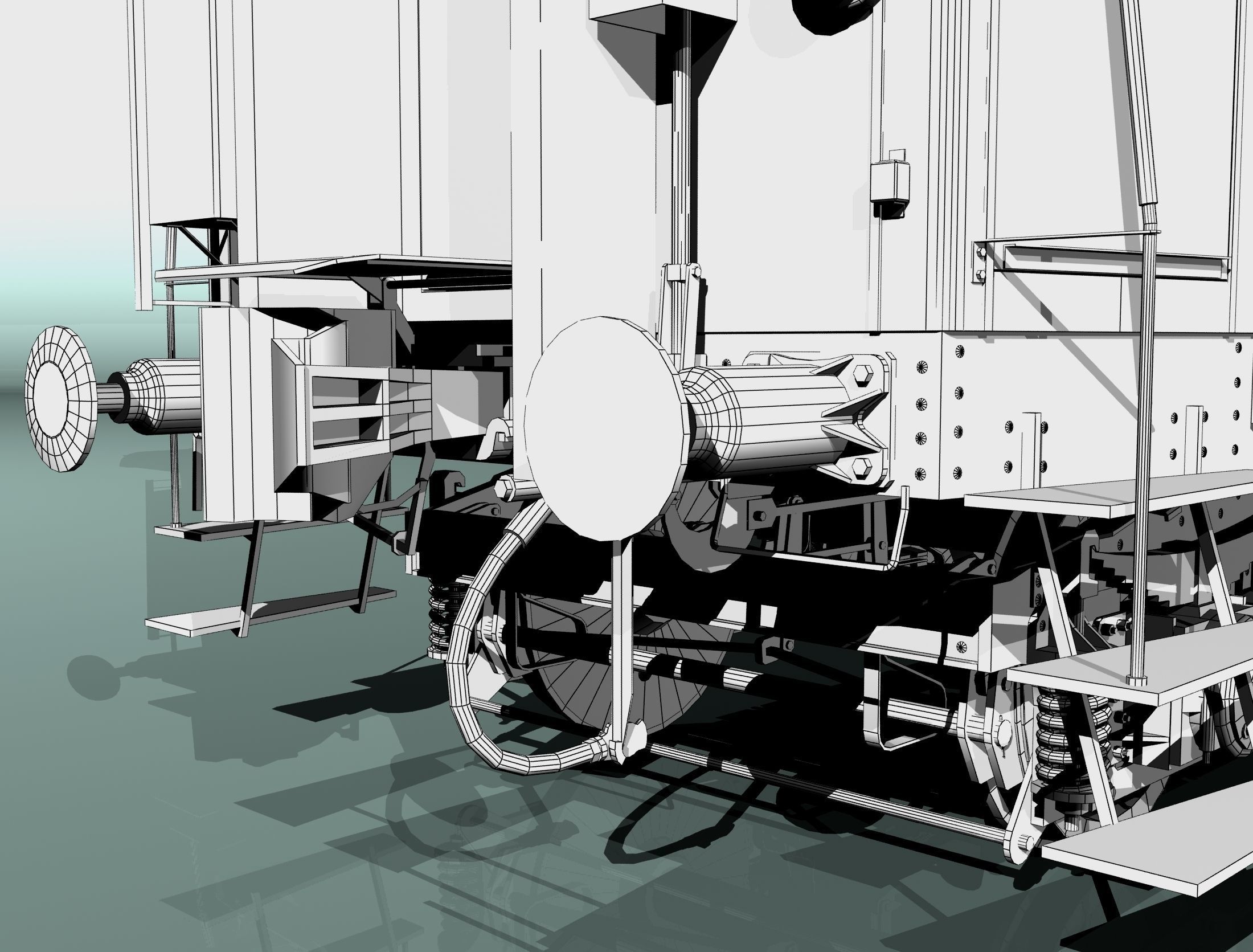 6-axle passenger railcar 3D model | CGTrader