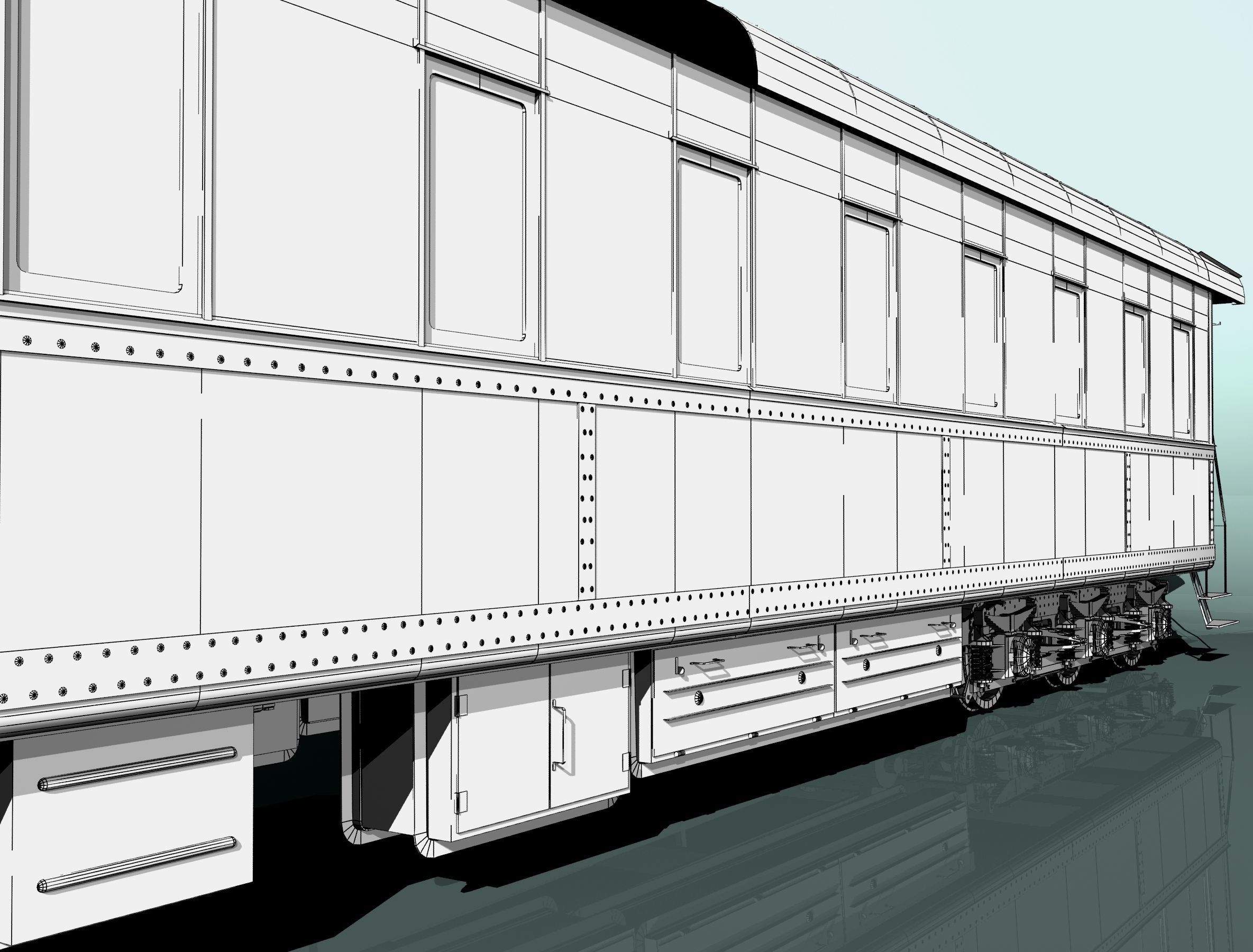 6-axle passenger railcar 3D model | CGTrader