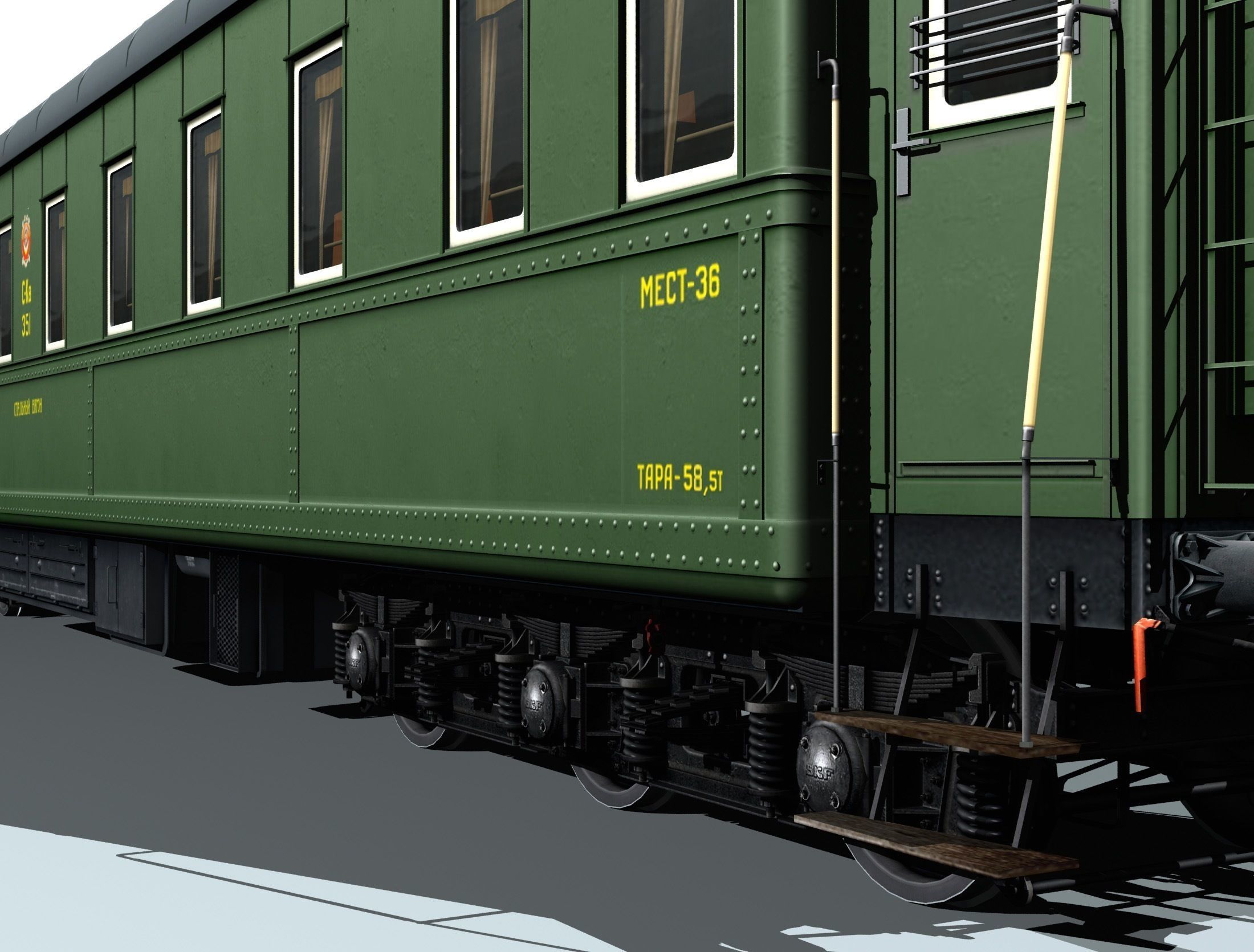 6-axle passenger railcar 3D model | CGTrader