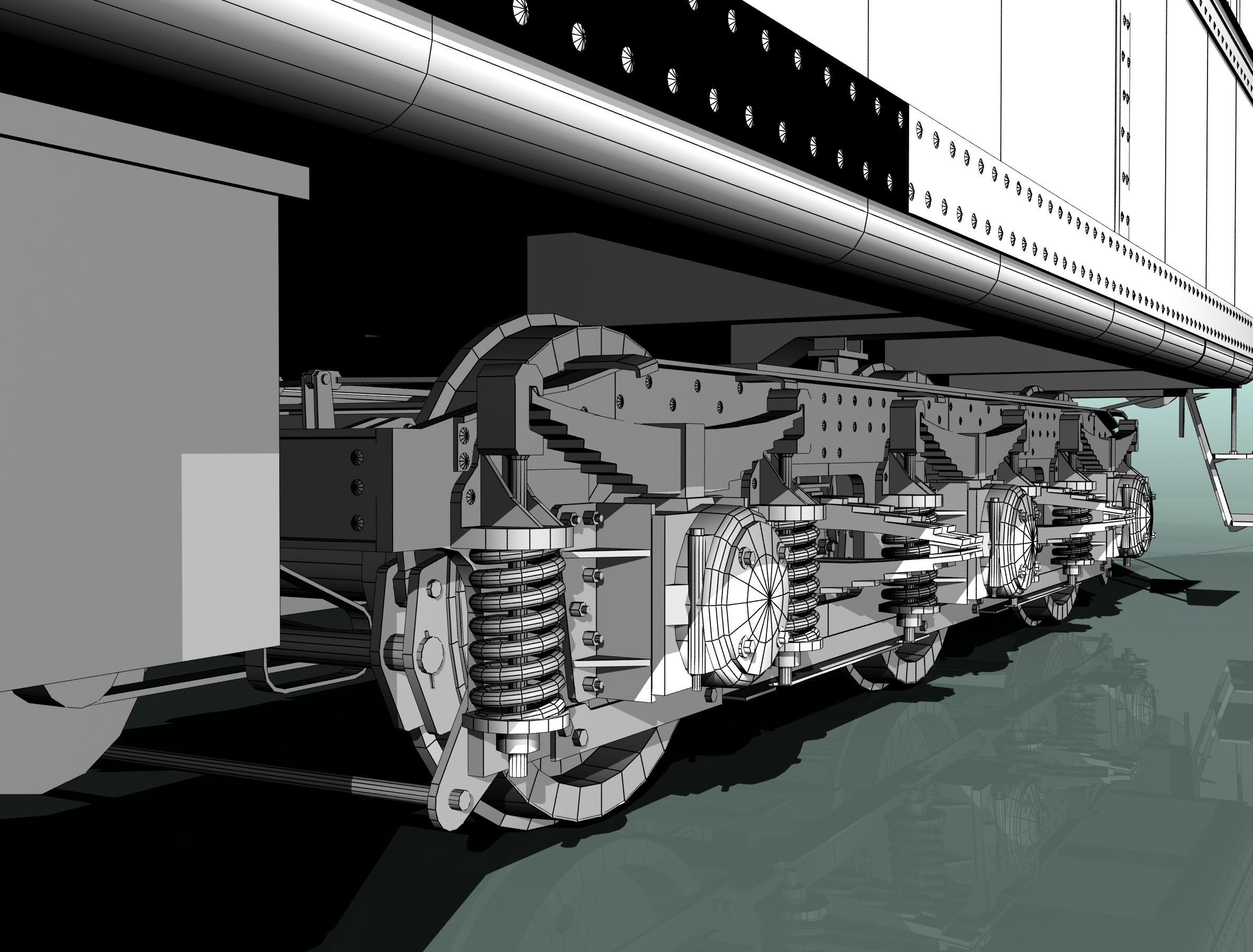 6-axle passenger railcar 3D model | CGTrader