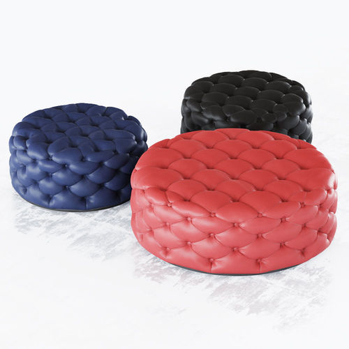 Three round pouf 3D model | CGTrader