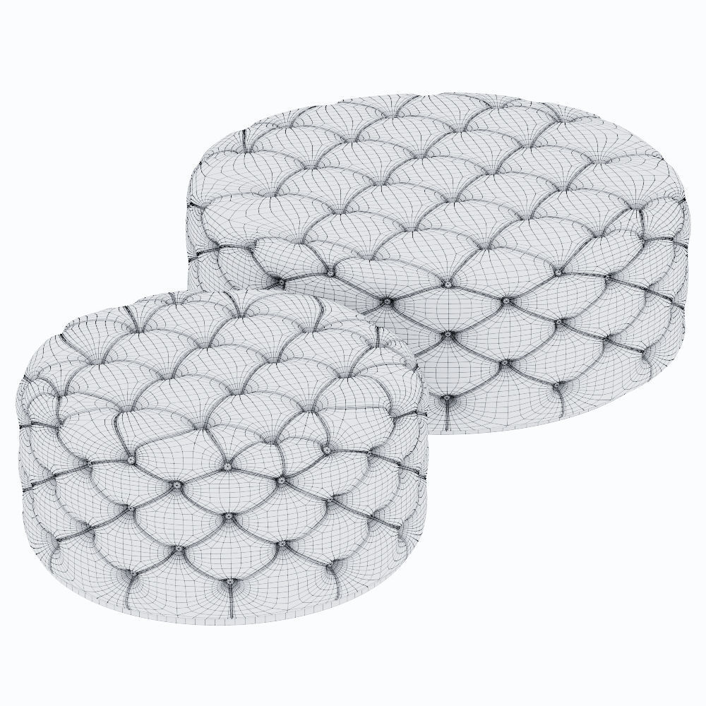 Round pouf 01 3D model | CGTrader