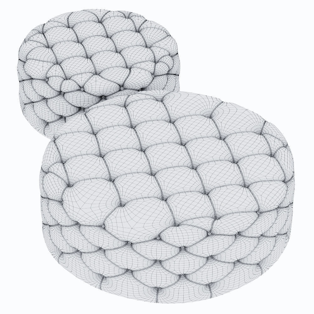 Round pouf 01 3D model | CGTrader