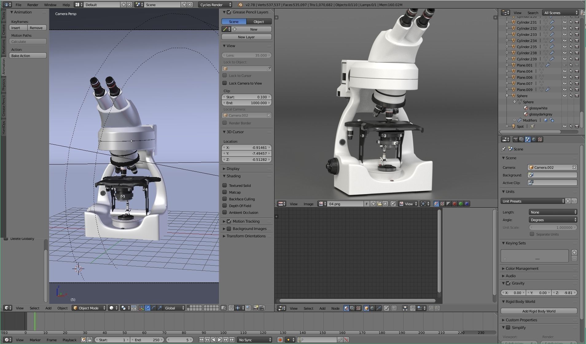 Optical microscope 3D model | CGTrader