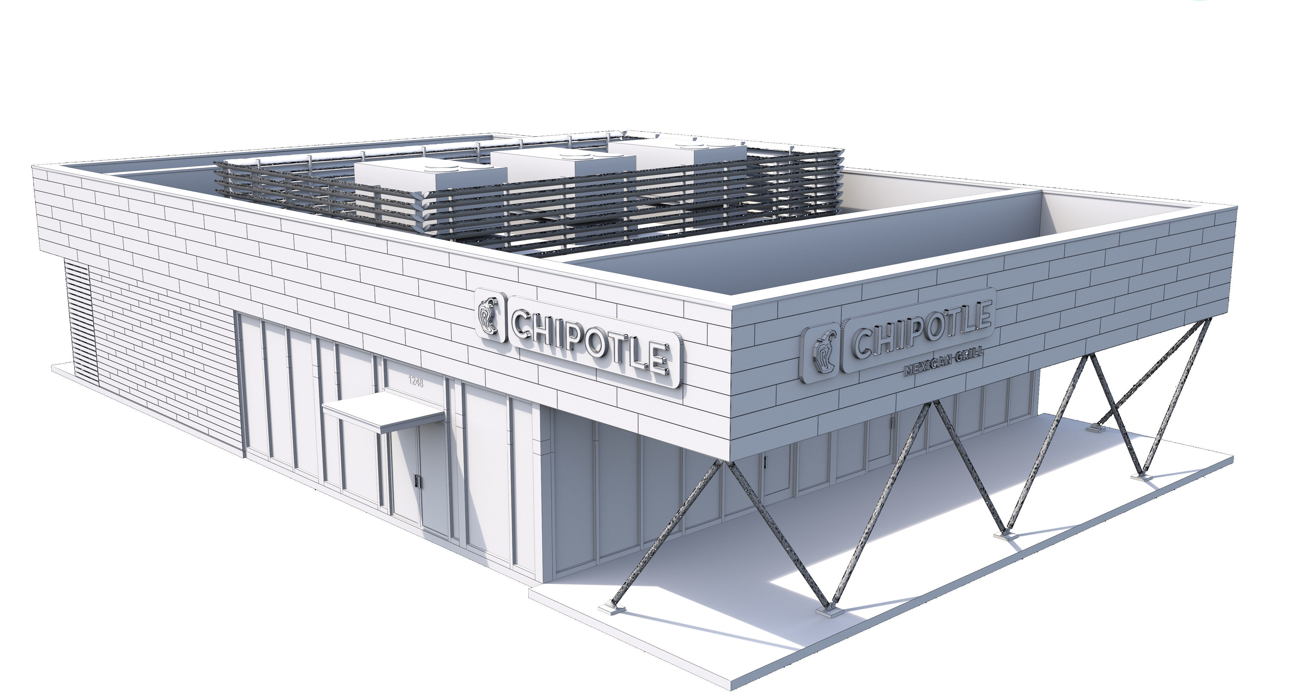 Chipotle Restaurant 3D model | CGTrader