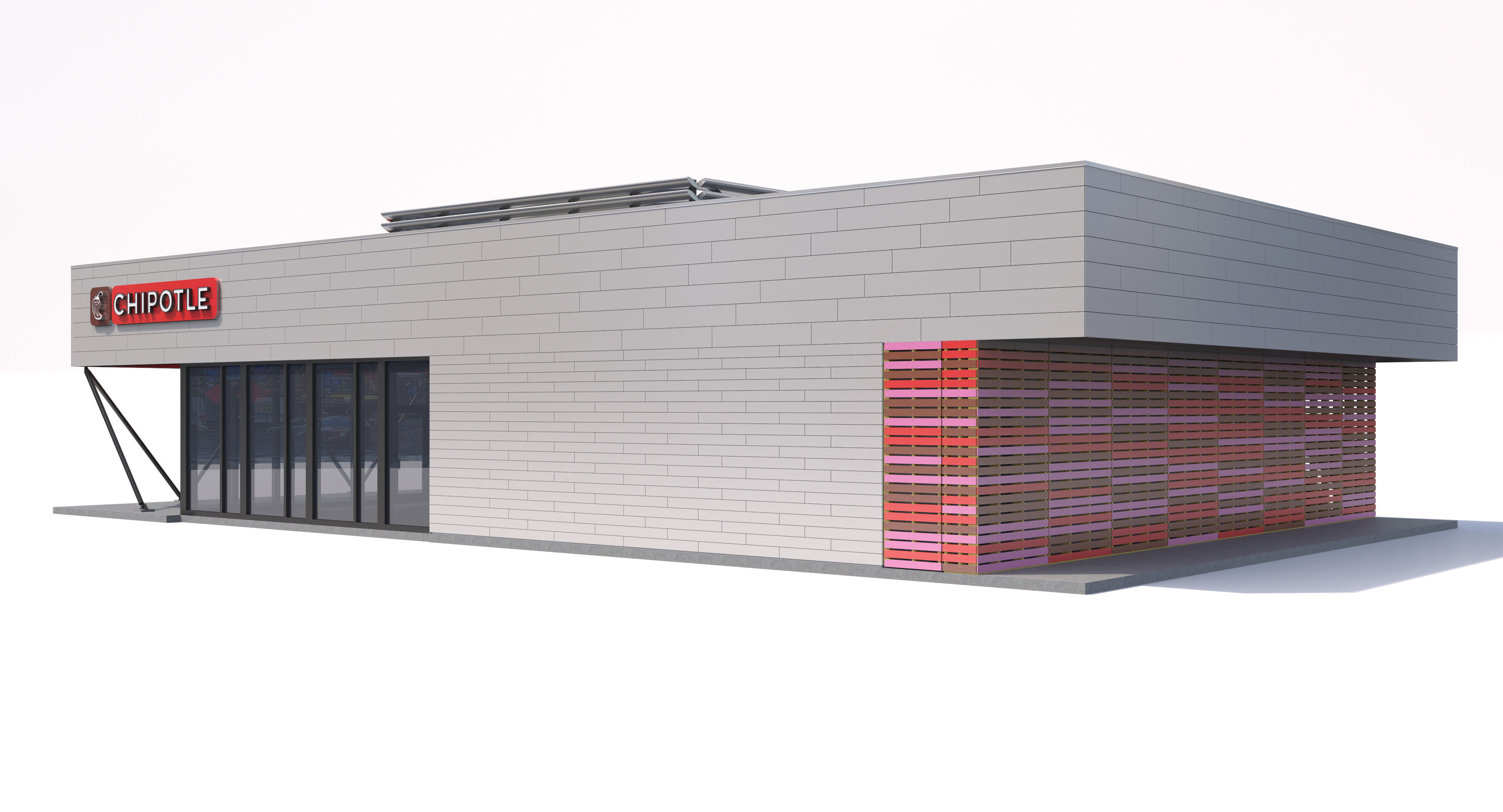 Chipotle Restaurant 3D model | CGTrader