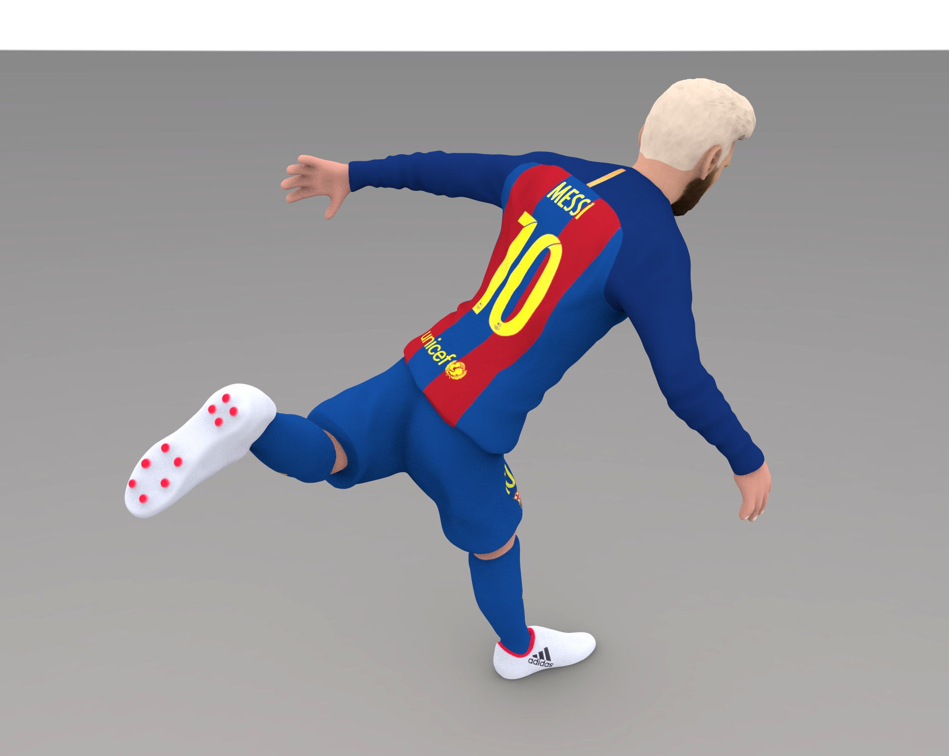 Lionel Messi full figurine textured 3D model 3D printable | CGTrader
