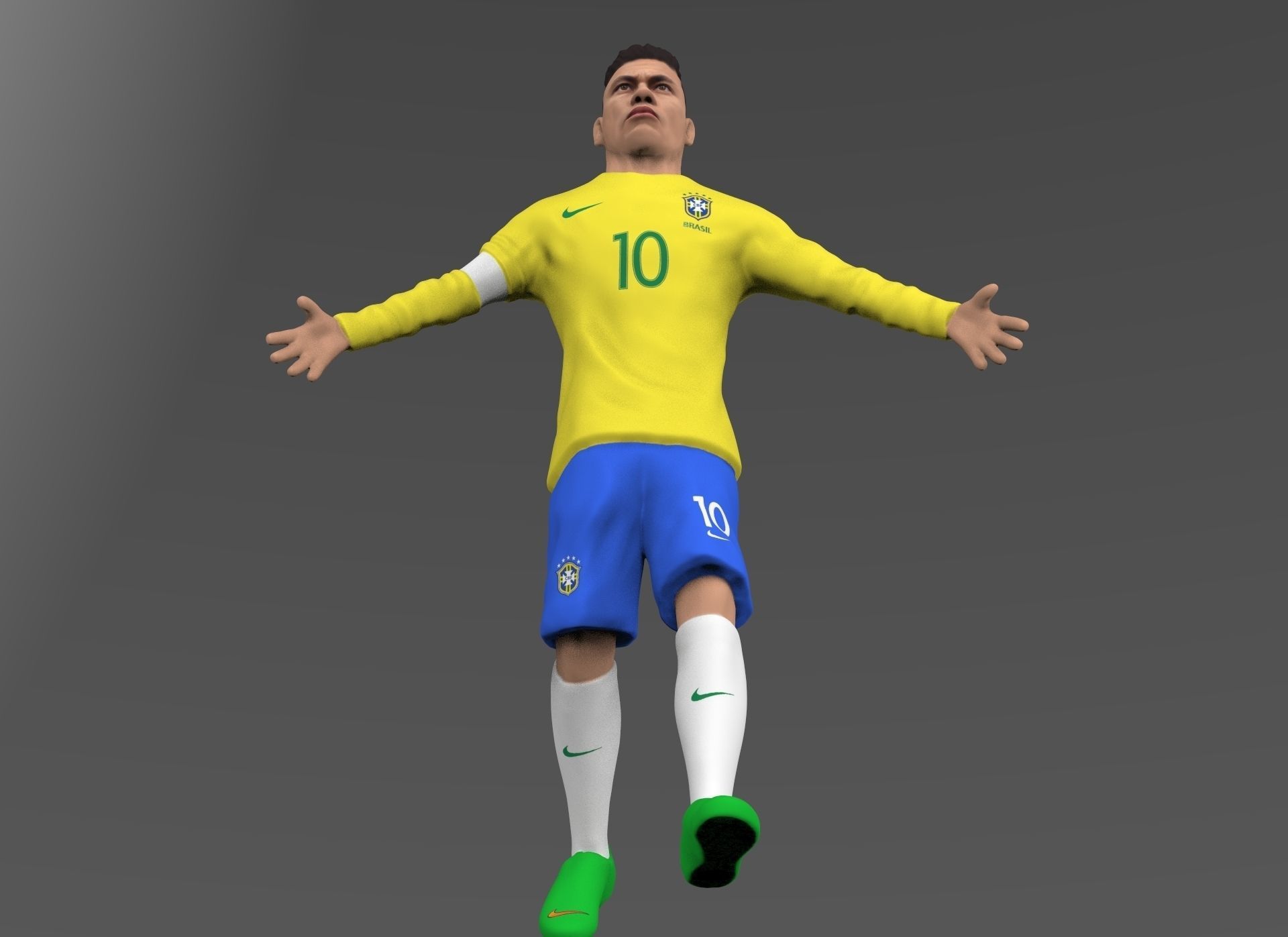 Neymar full figurine textured 3D model 3D printable | CGTrader