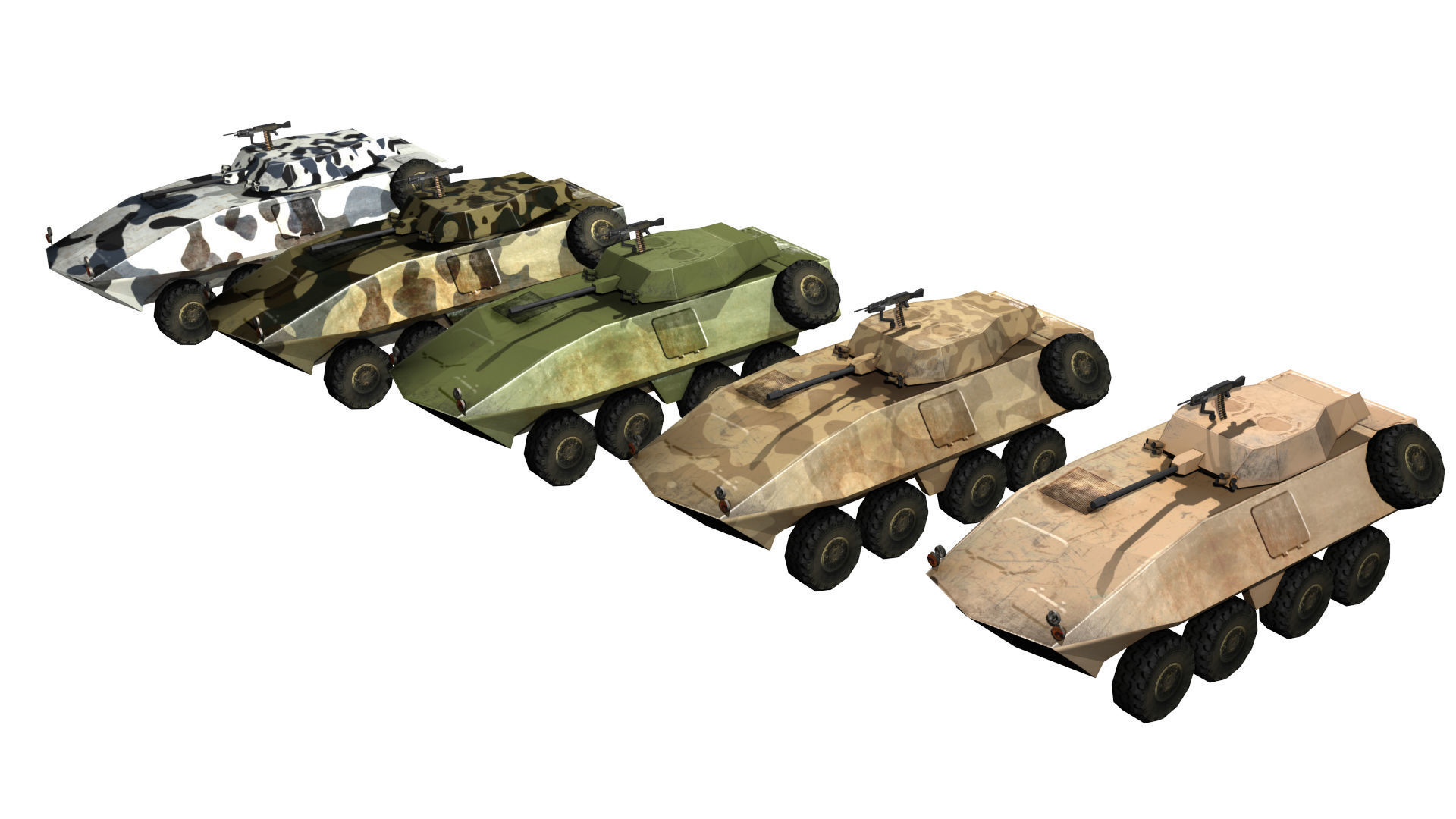 3D model 5 LAV 25 APC models for VR and Games VR / AR / low-poly | CGTrader