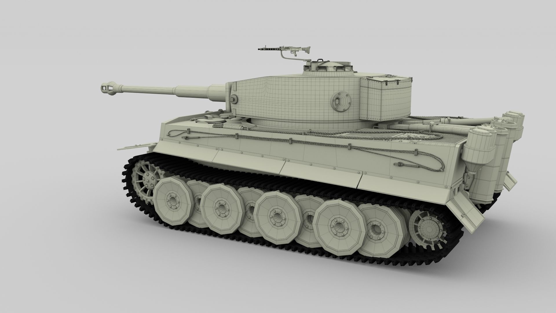 Fully built Panzer Tiger Tank Early interior and engine 3D model | CGTrader