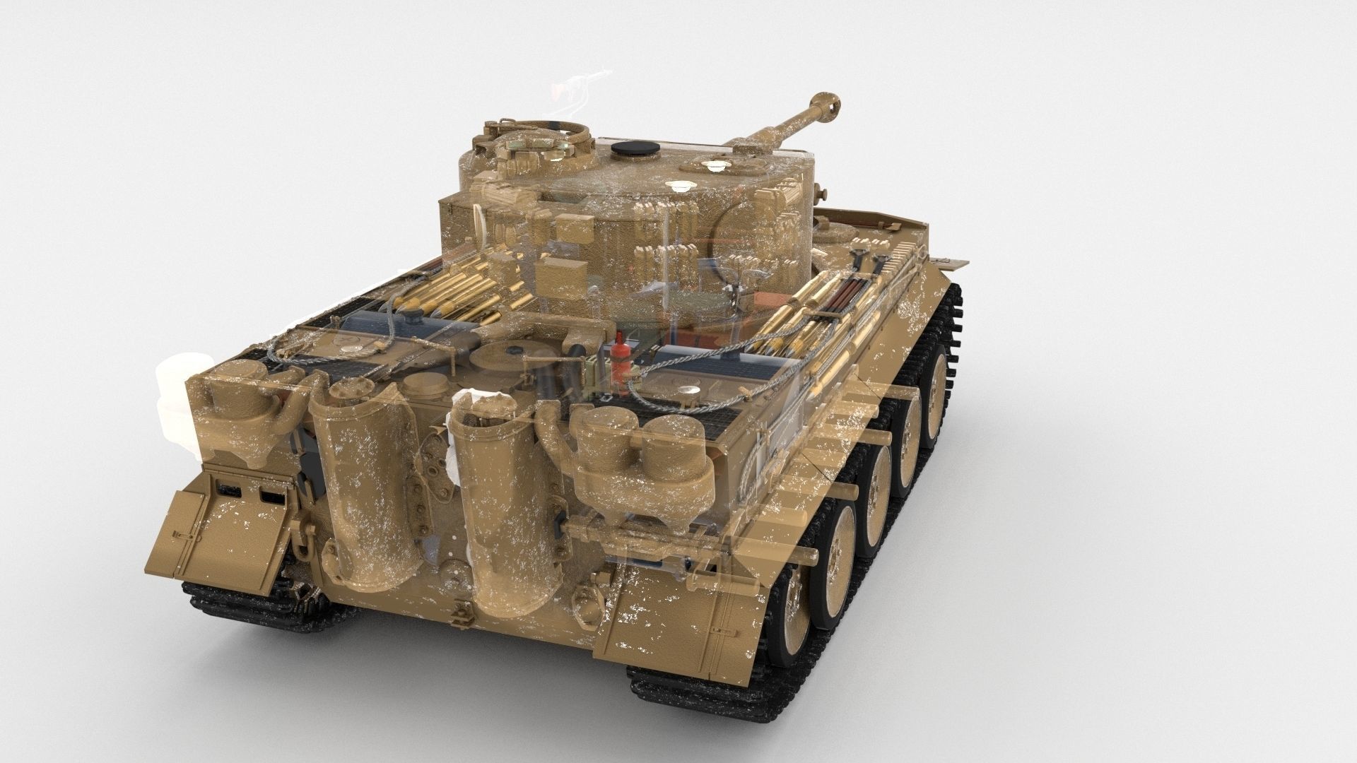 Fully built Panzer Tiger Tank Early interior and engine 3D model | CGTrader