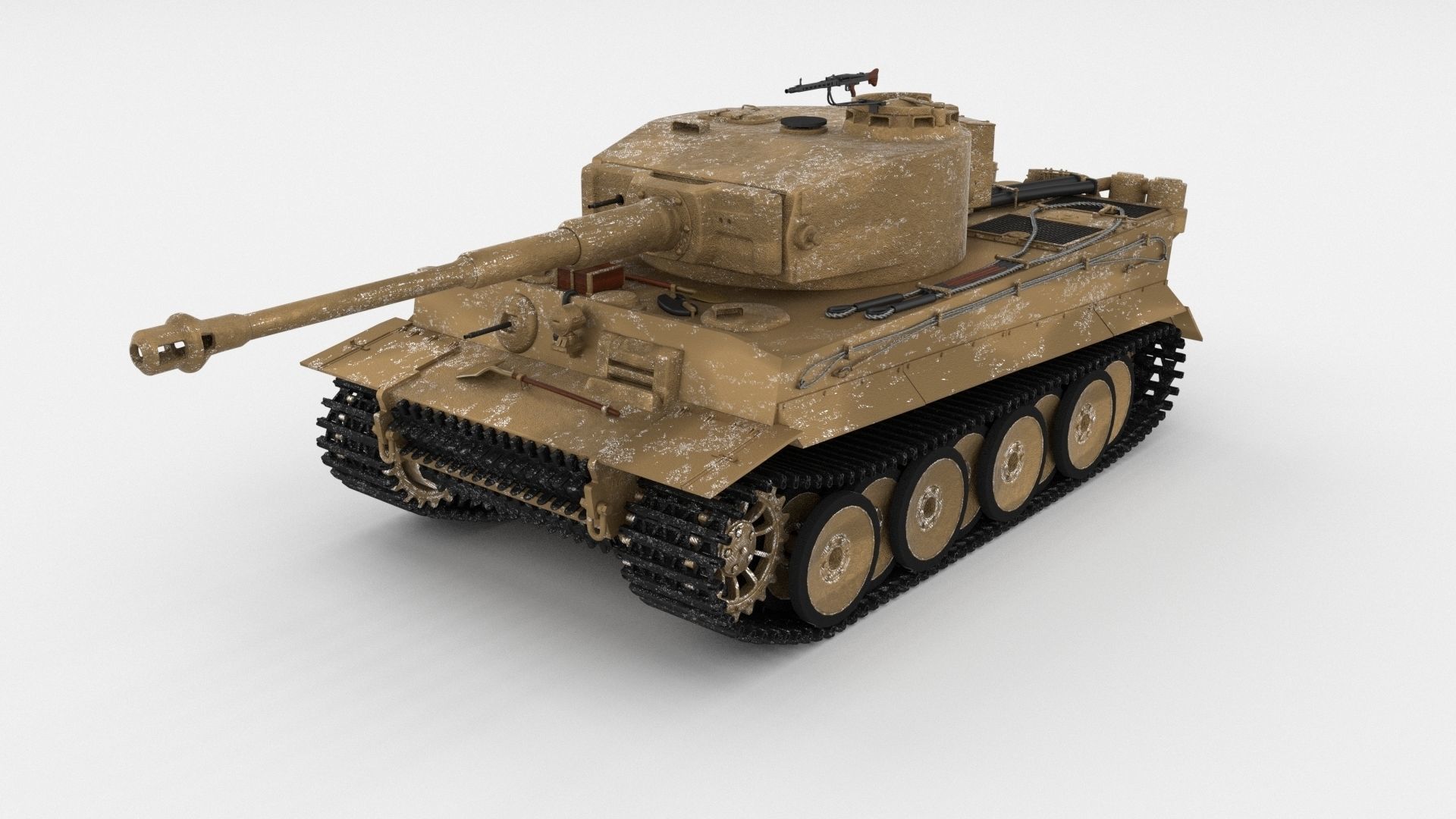 Fully built Panzer Tiger Tank Early interior and engine 3D model | CGTrader