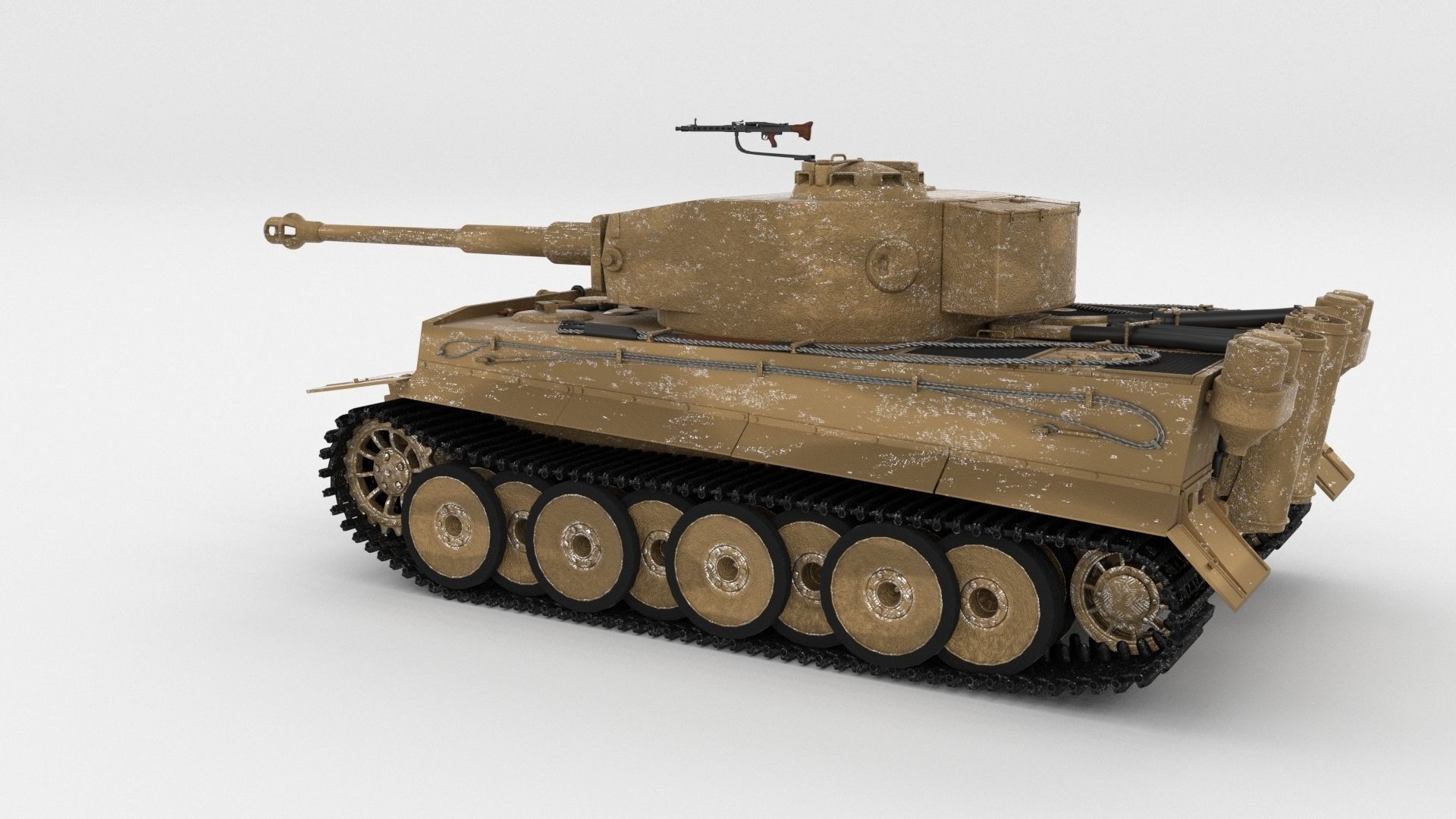 Fully built Panzer Tiger Tank Early interior and engine 3D model | CGTrader