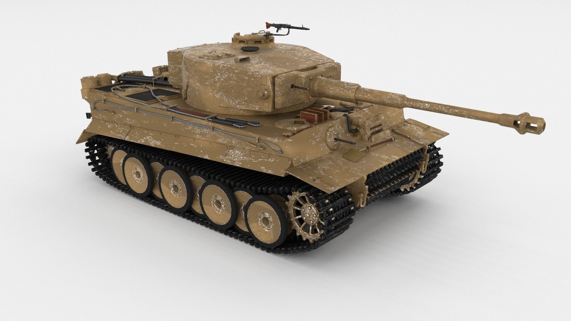 Fully built Panzer Tiger Tank Early interior and engine 3D model | CGTrader