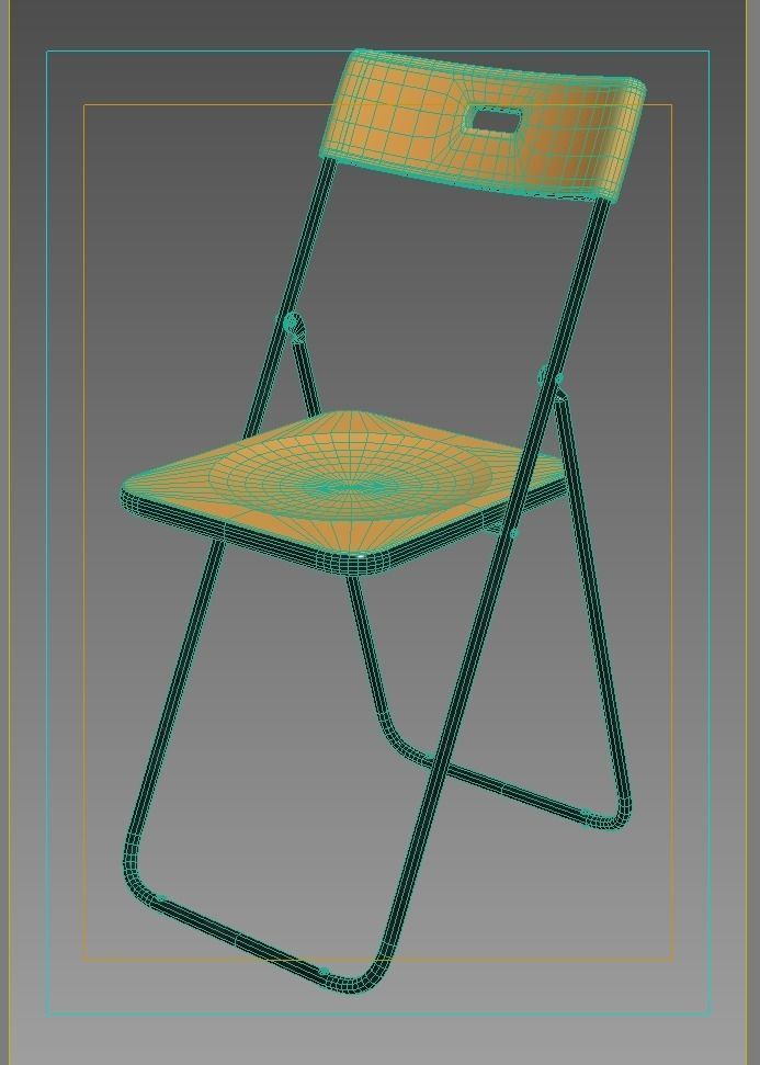 Foldable plastic chair 3D model | CGTrader