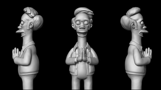 Apu from the Simpsons 3D model 3D printable | CGTrader