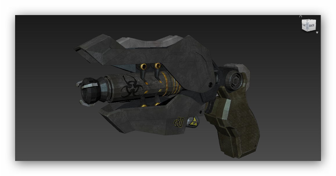 3D model Sci-fi one hand gun VR / AR / low-poly | CGTrader