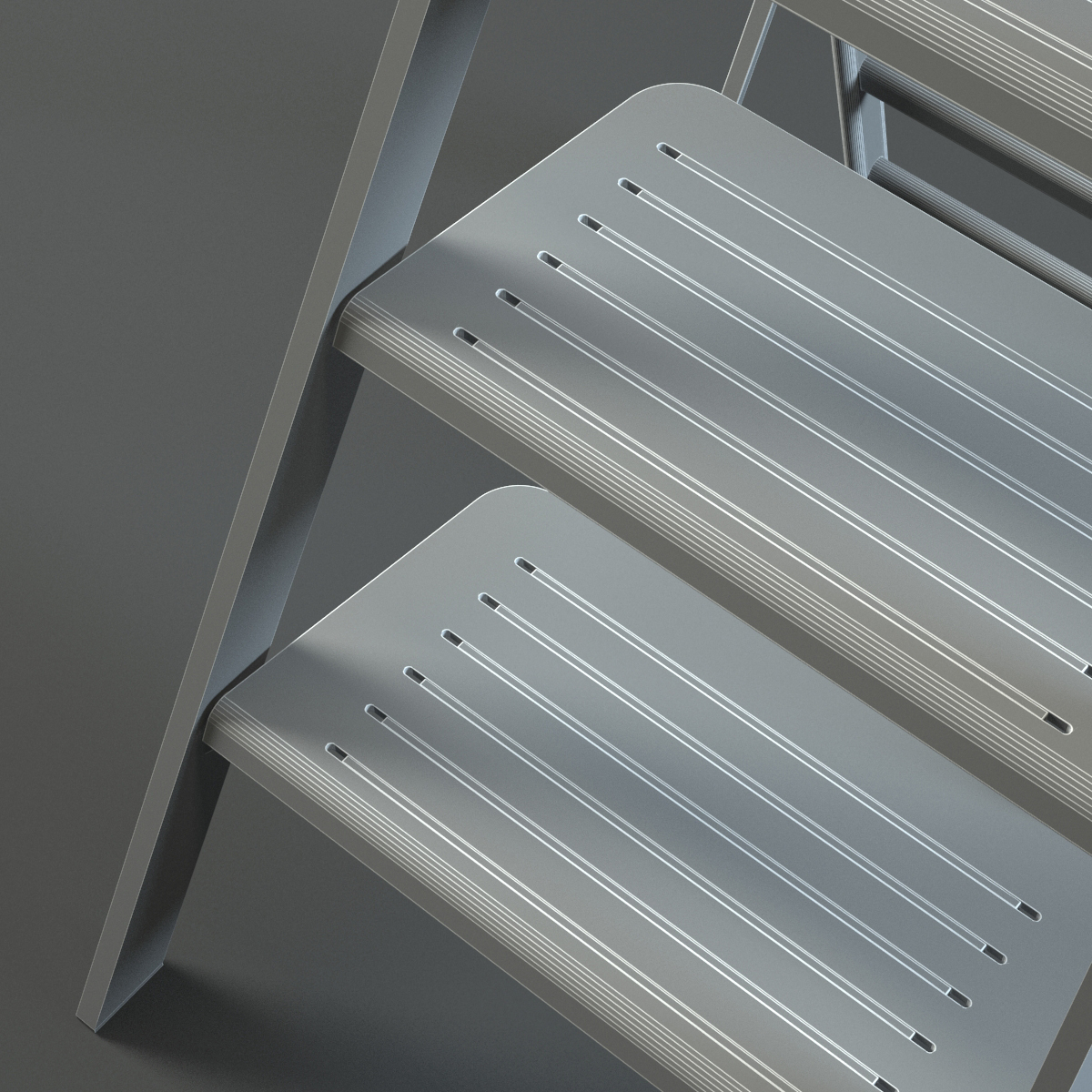 Vintage Usit Stepladder Chair 3-Step Version 3D model | CGTrader