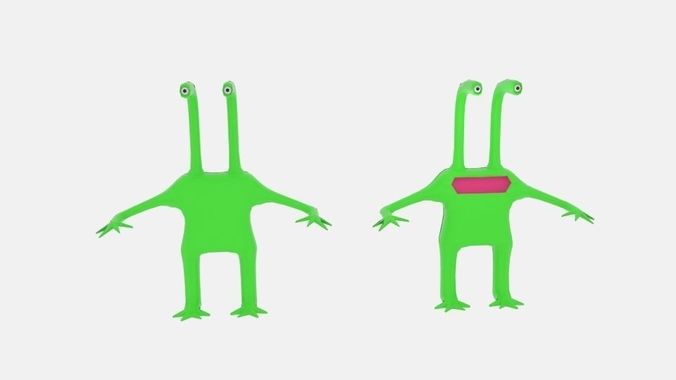 3D model Long Neck Eye Alien VR / AR / low-poly | CGTrader