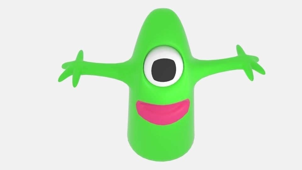 3D model One Eye Alien Slime VR / AR / low-poly | CGTrader
