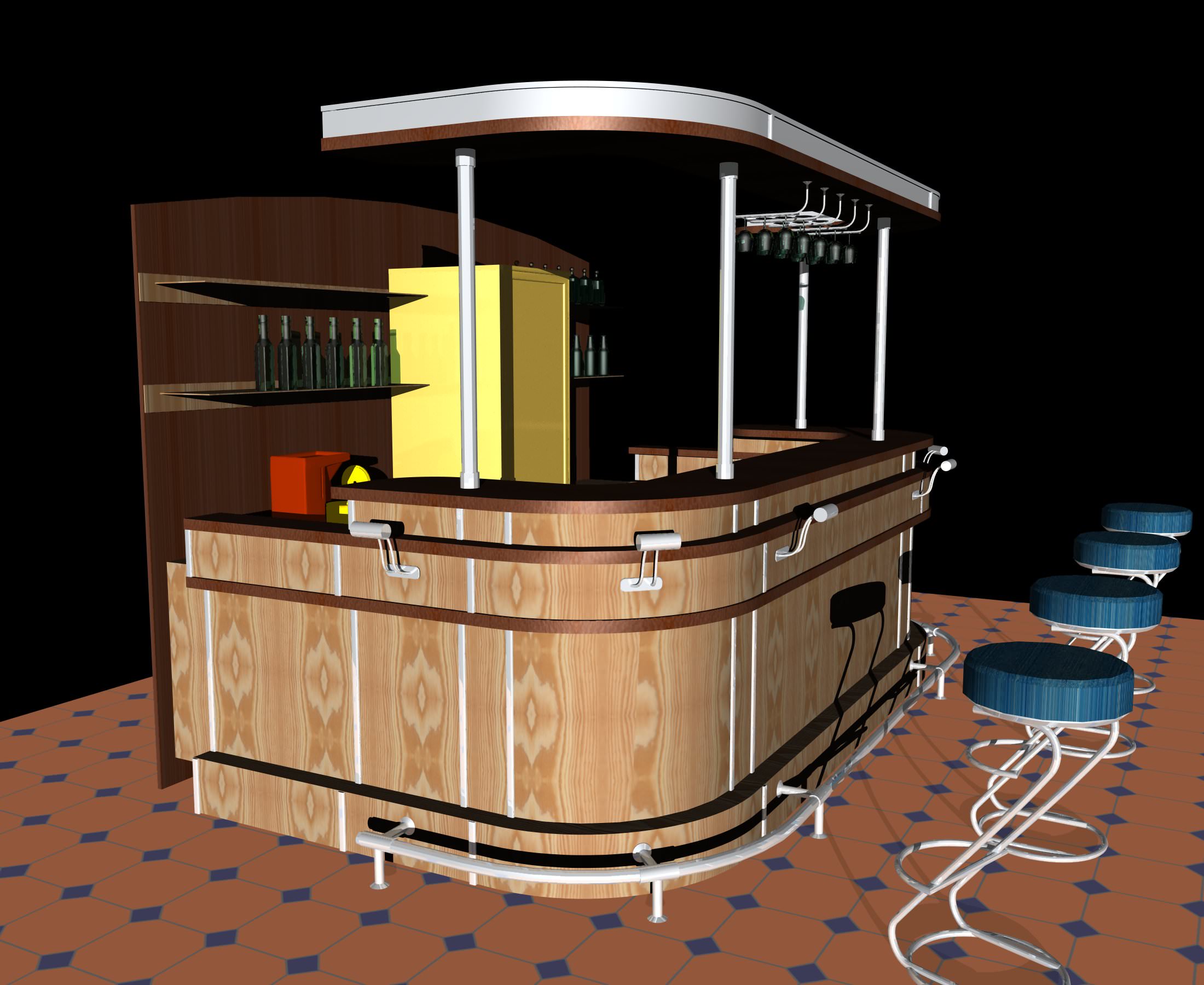 The Bar is open free 3D model | CGTrader
