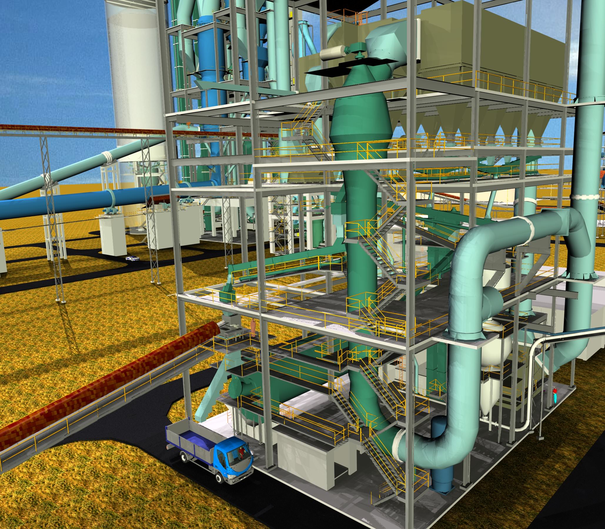 Cement Mill Department free 3D model | CGTrader