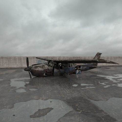 destroyed plane 017 am165 3D model | CGTrader