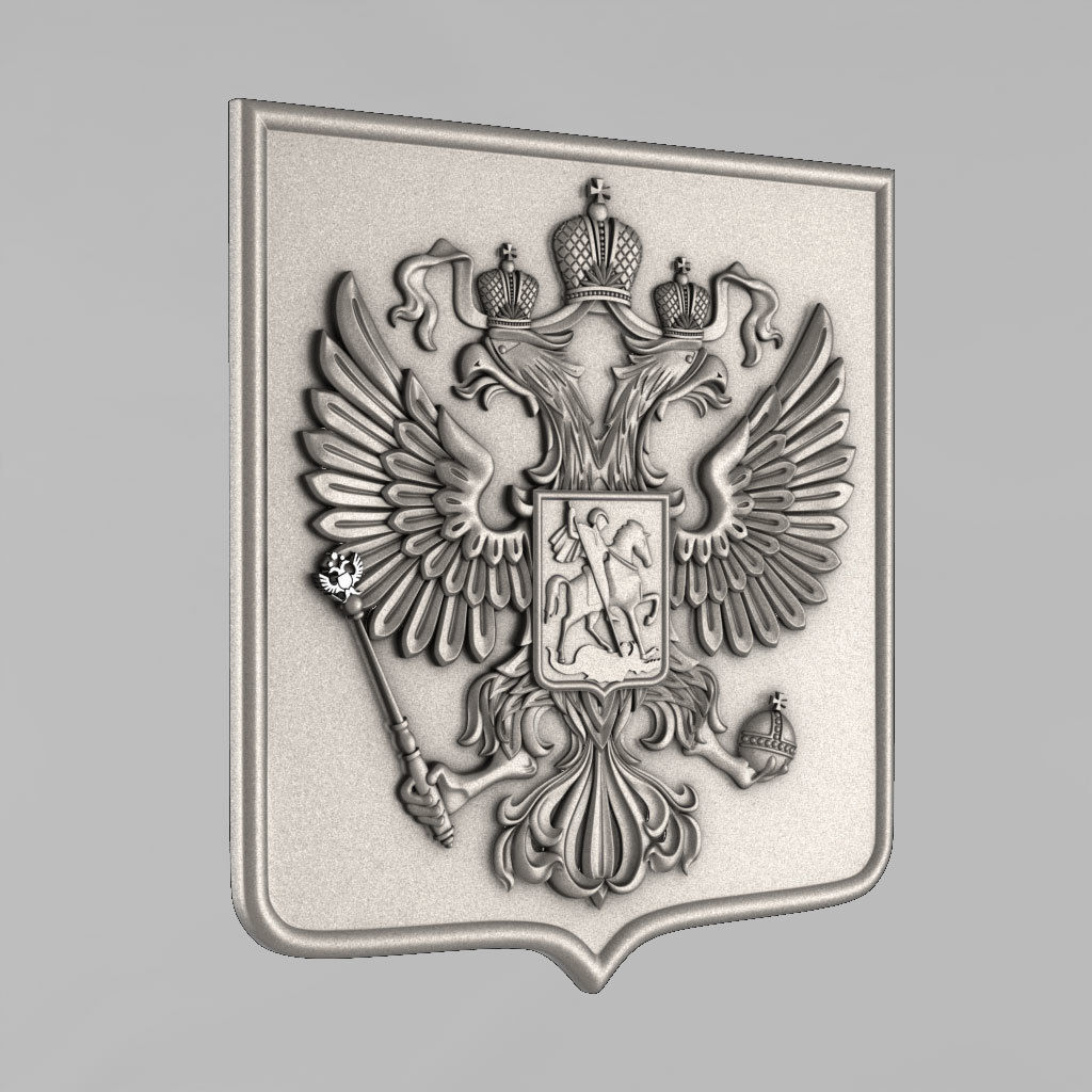 The emblem of Russian Federation 3D model 3D printable | CGTrader