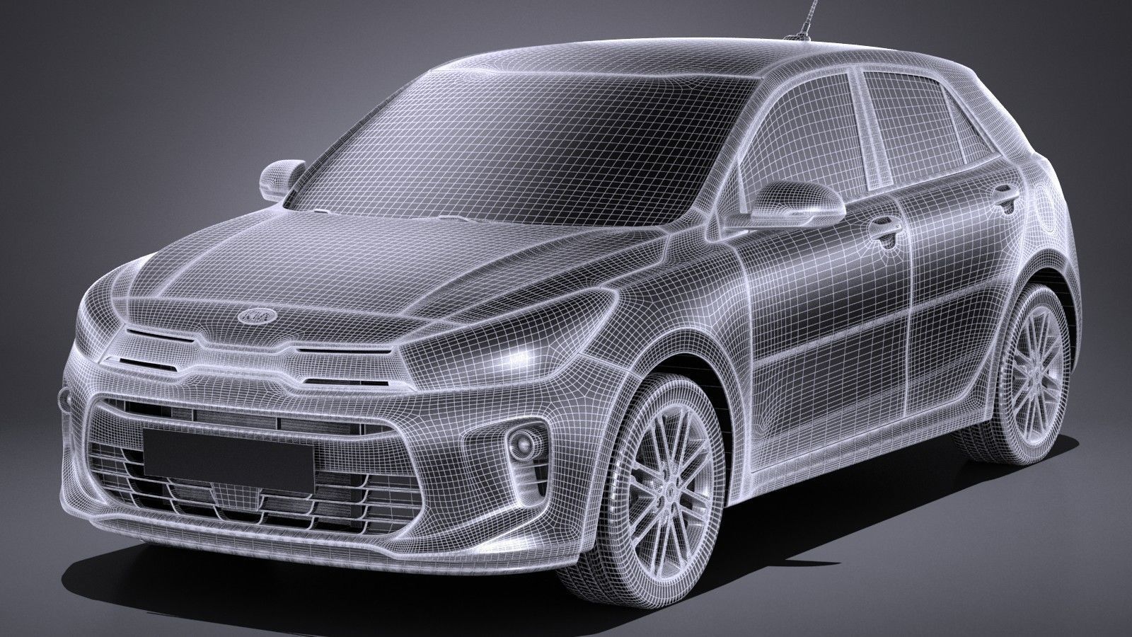 Kia Rio 2017 3D model | CGTrader