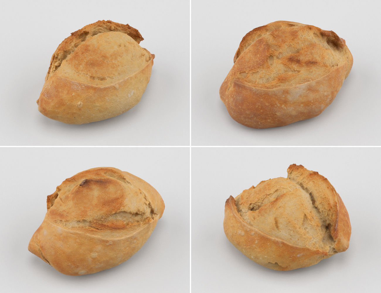 French Bread Rolls 3D model | CGTrader