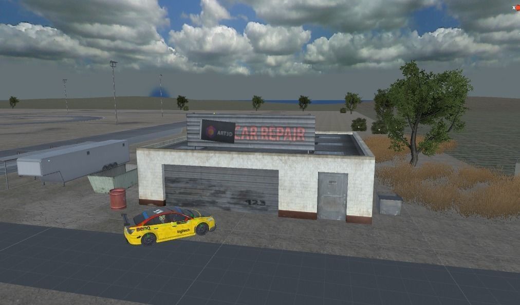 3D model 3D CAR REPAIR SHOP GARAGE VR / AR / low-poly | CGTrader