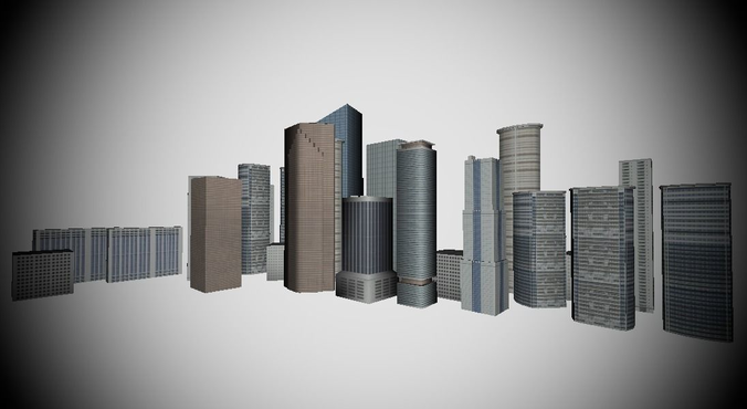 Skyline Miami DAY and NIGHT textures free VR / AR / low-poly 3D model ...