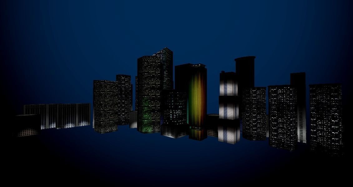 Skyline Miami DAY and NIGHT textures free VR / AR / low-poly 3D model ...