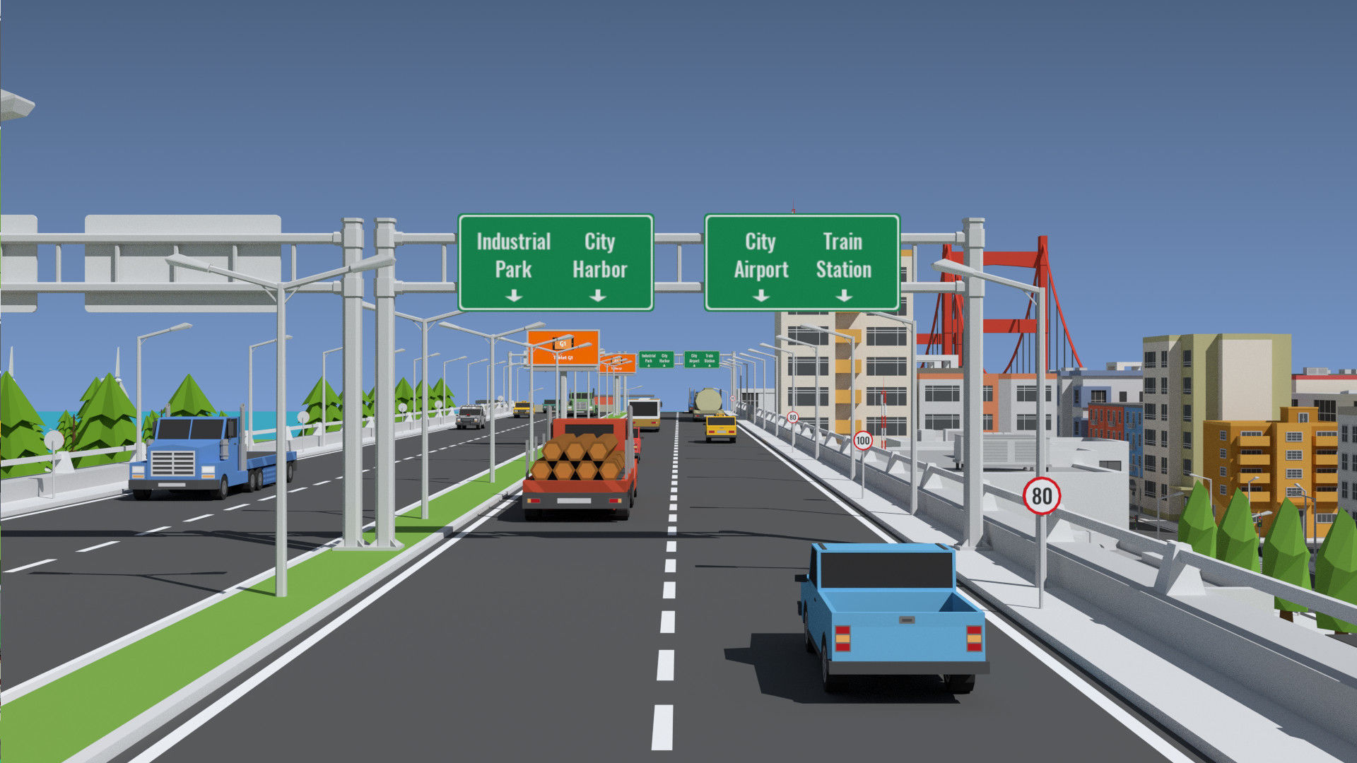 3D model SimplePoly Urban - Low Poly Assets VR / AR / low-poly | CGTrader