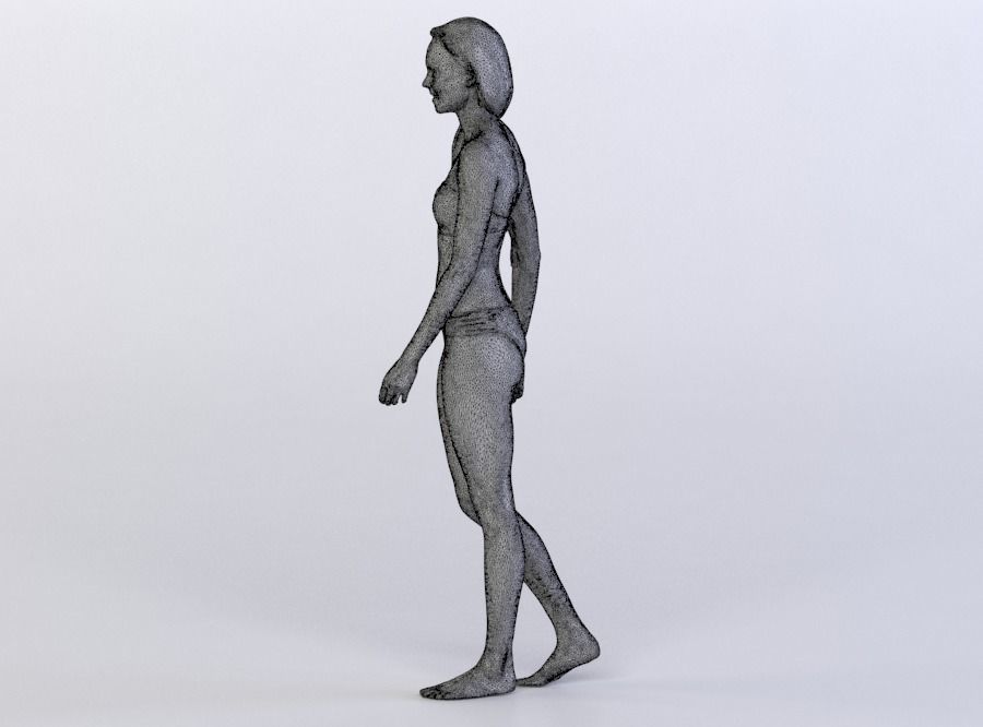 Elizabeth 0427 Woman in swimwear walking 3D model | CGTrader