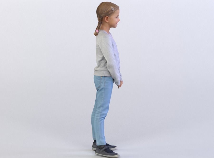 Zoey 0190 Child Girl Standing 3D model | CGTrader