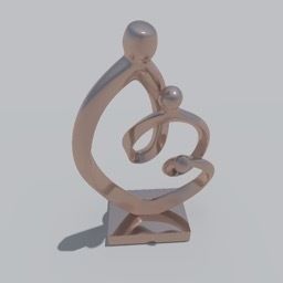 family metal statue free 3D model | CGTrader