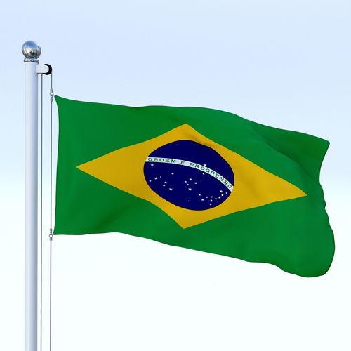 3D model Animated Brazil Flag VR / AR / low-poly animated | CGTrader