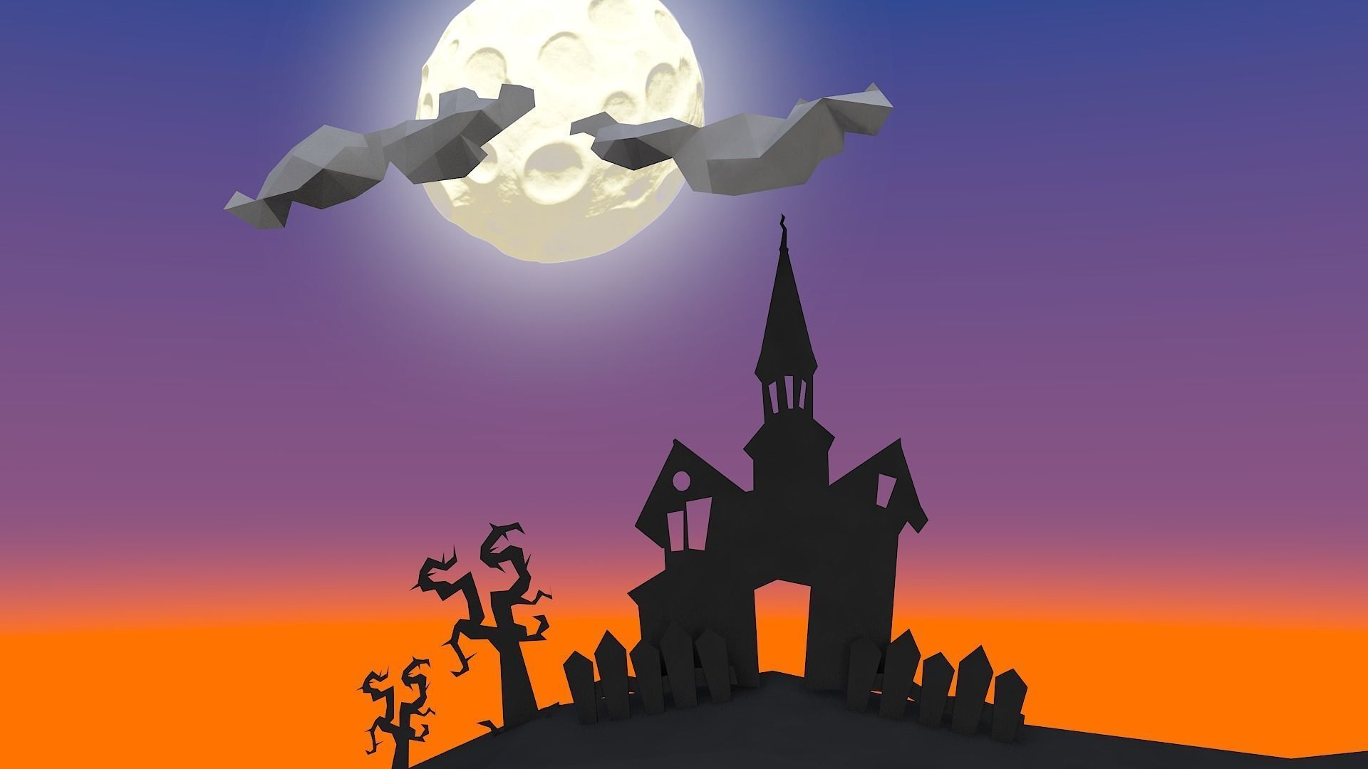 3D model Halloween lowpoly Kit VR / AR / low-poly | CGTrader