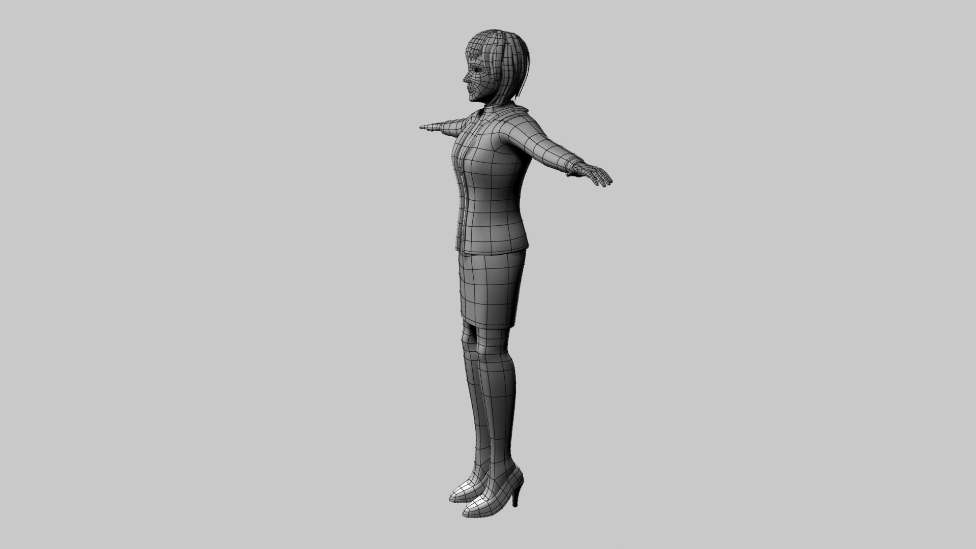 Female Worker 3D Model MAX OBJ FBX MTL | CGTrader.com