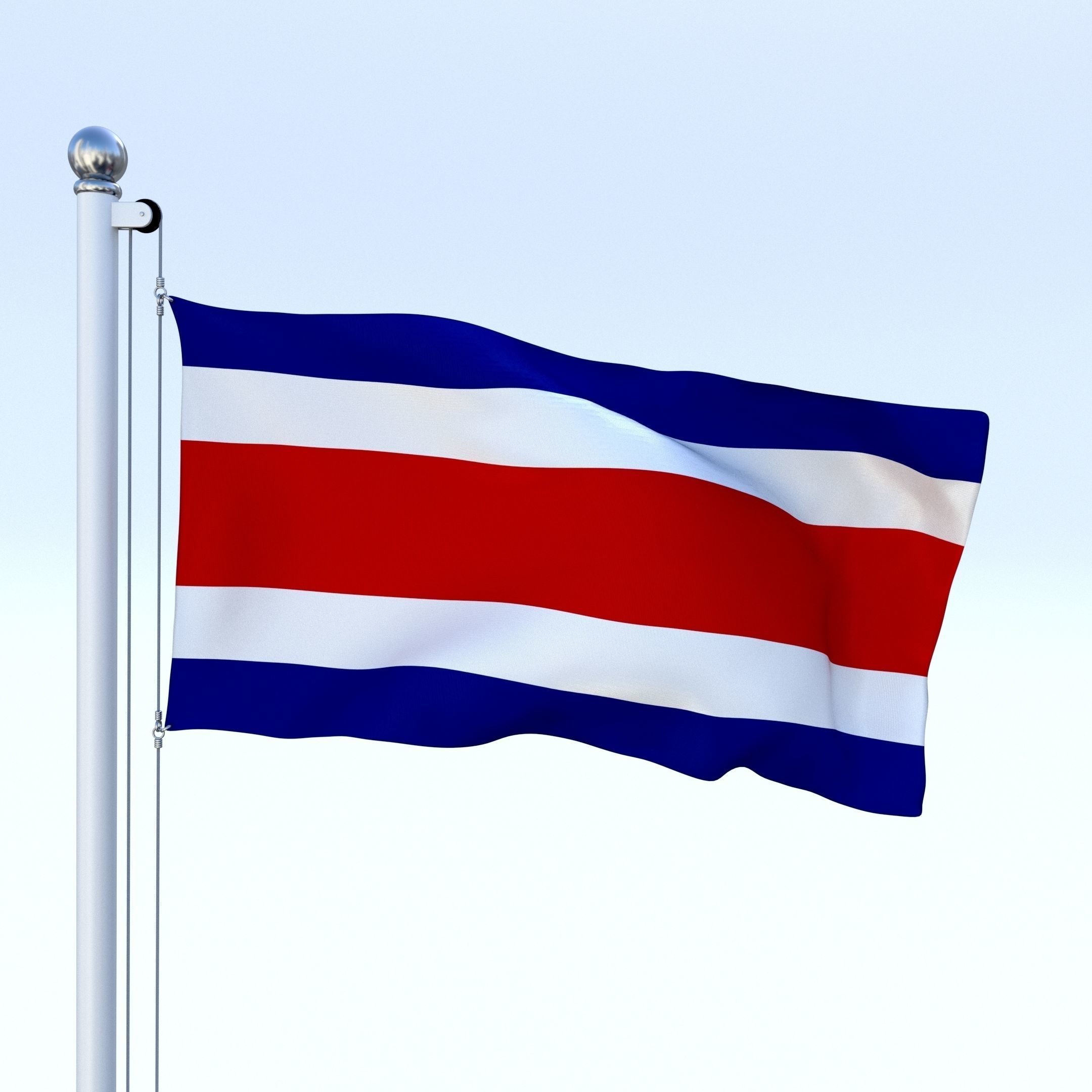 3D model Animated Costa Rica Flag VR / AR / low-poly animated | CGTrader